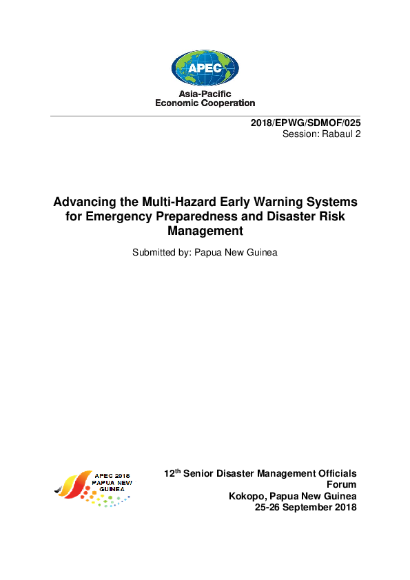 (PDF) Advancing the multi hazard early warning systems for emergency ...