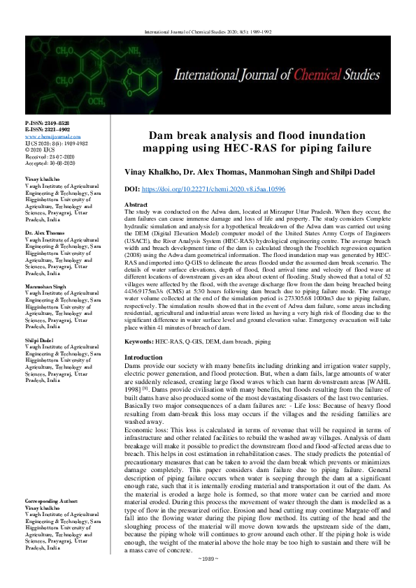 (PDF) “Dam Break Analysis and Flood Inundation Mapping Using Hec-Ras ...