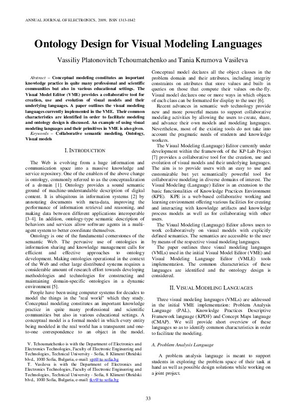 (PDF) Ontology Design for Visual Modeling Languages