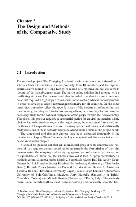 (PDF) The Design and Methods of the Comparative Study