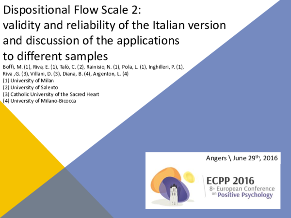 (PDF) Dispositional flow scale 2: validity and reliability of the ...