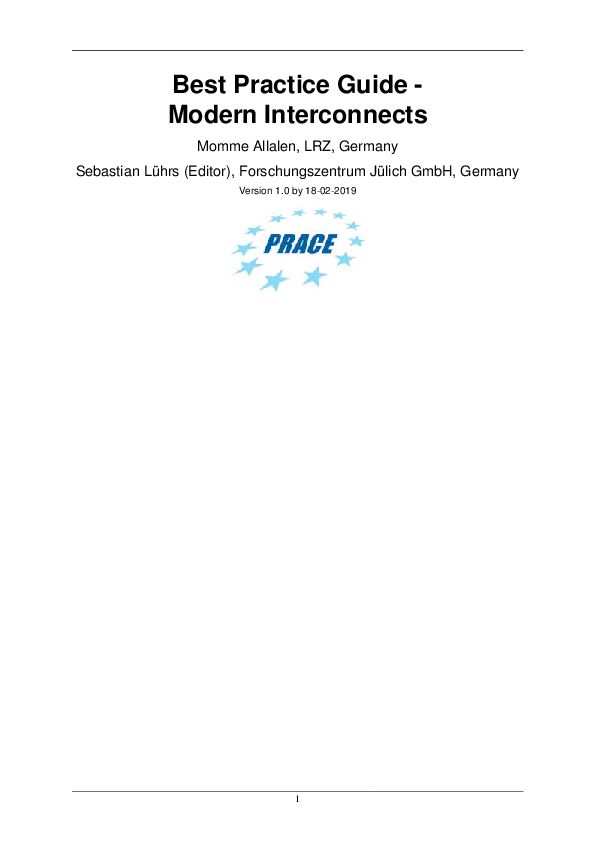 (PDF) Best Practice Guide - Modern Interconnects