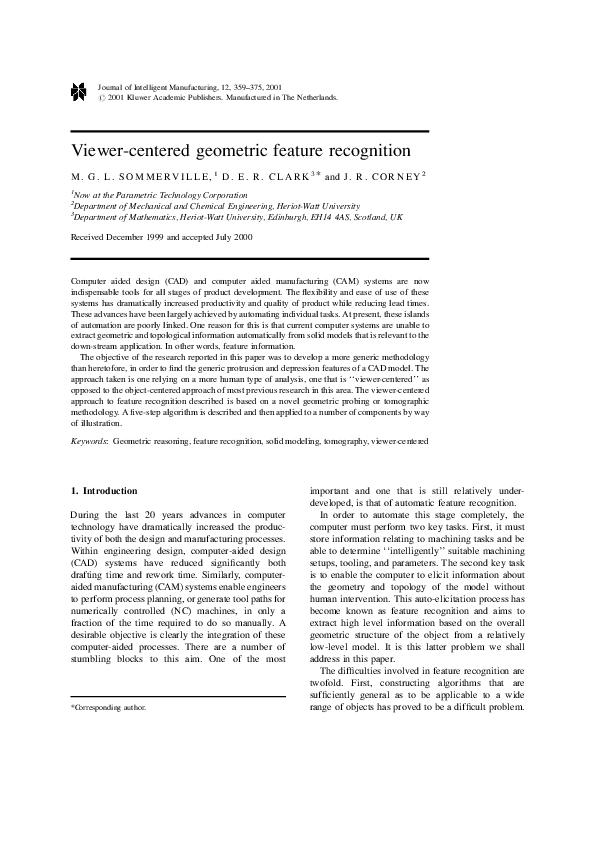 Pdf Viewer Centered Geometric Feature Recognition