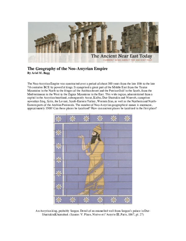 (PDF) The Geography of the Neo-Assyrian Empire