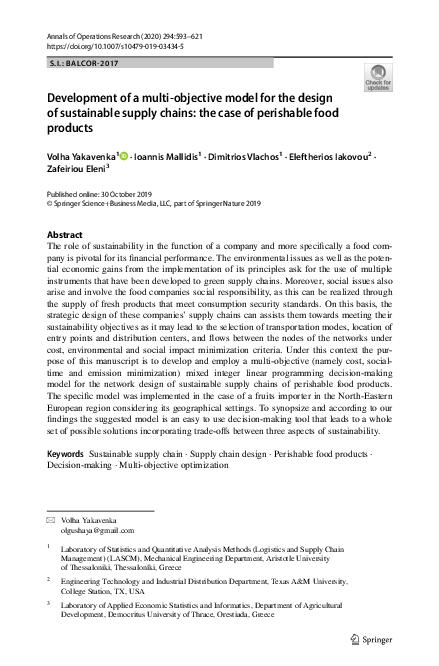 (PDF) Development of a multi-objective model for the design of ...