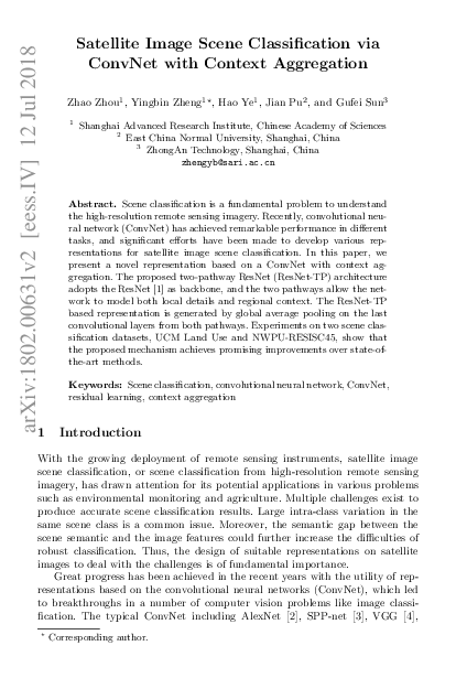 (PDF) Satellite Image Scene Classification via ConvNet With Context ...