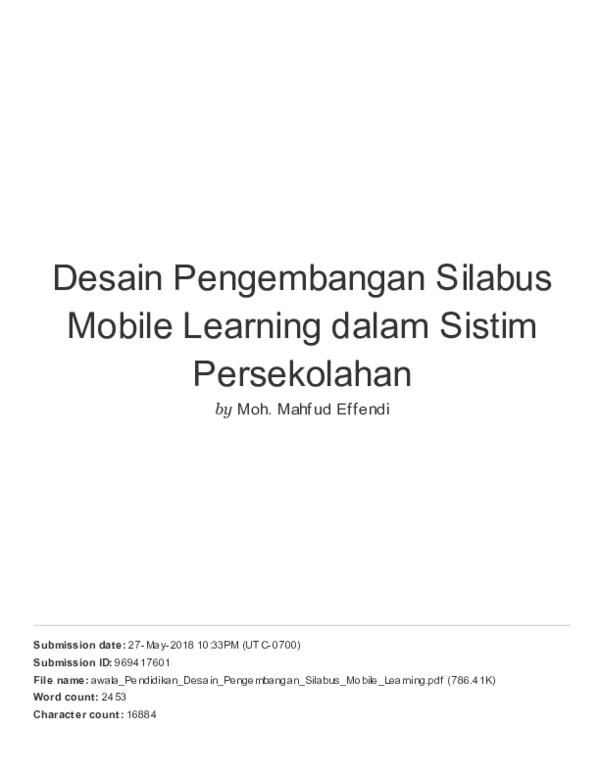 (PDF) Desain Pengembangan Silabus Mobile Learning dalam SistimPersekolahan
