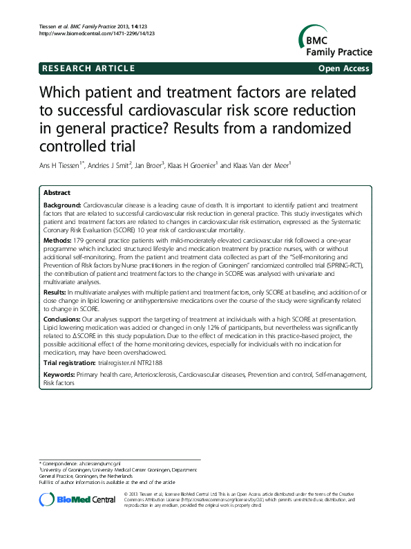 (PDF) Which patient and treatment factors are related to successful ...