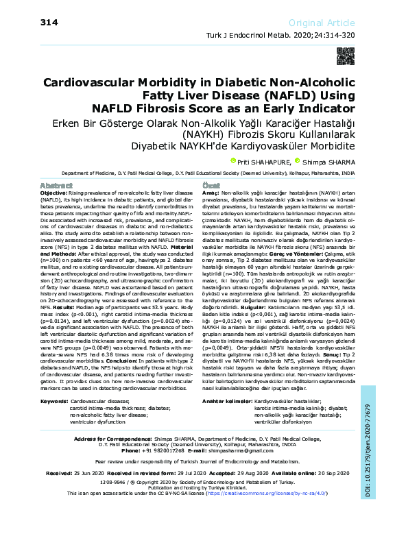 (PDF) Cardiovascular Morbidity in Diabetic Non-Alcoholic Fatty Liver ...