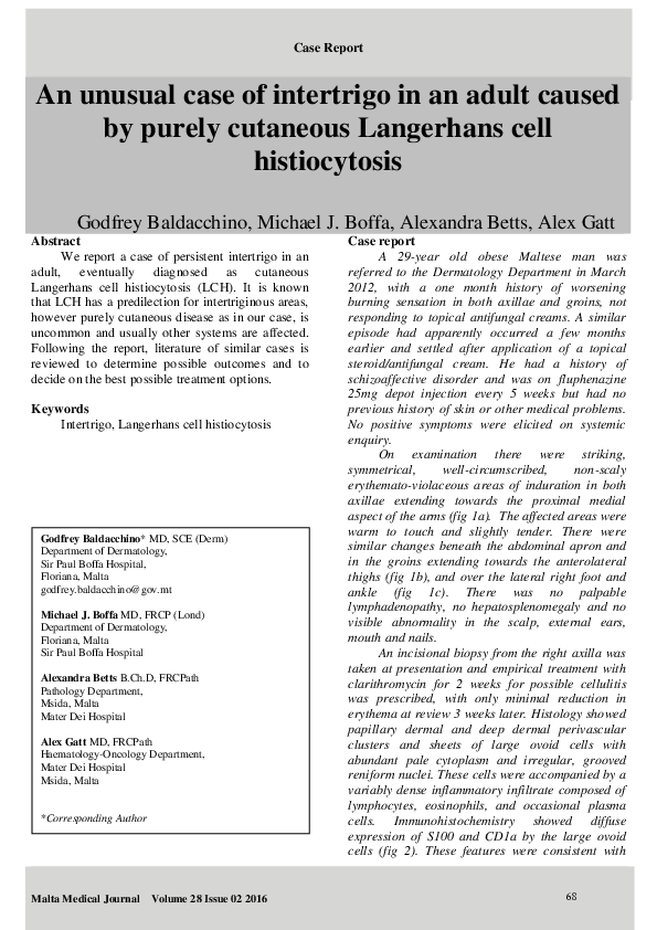 (PDF) An unusual case of intertrigo in an adult caused by purely ...