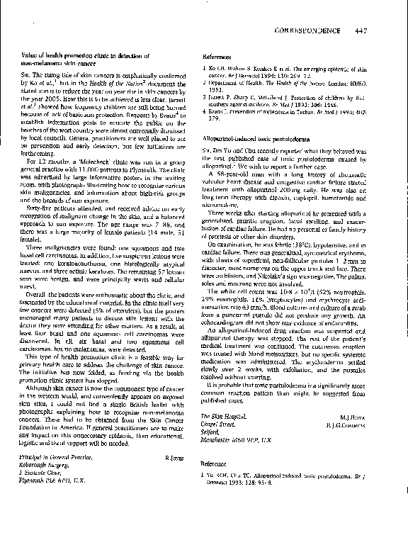 (PDF) Allopurinol-induced toxic pustuloderma