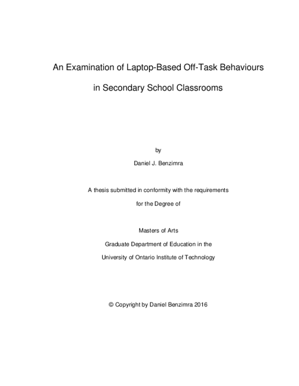 (PDF) An Examination of Laptop-Based Off-Task Behaviors in Secondary ...