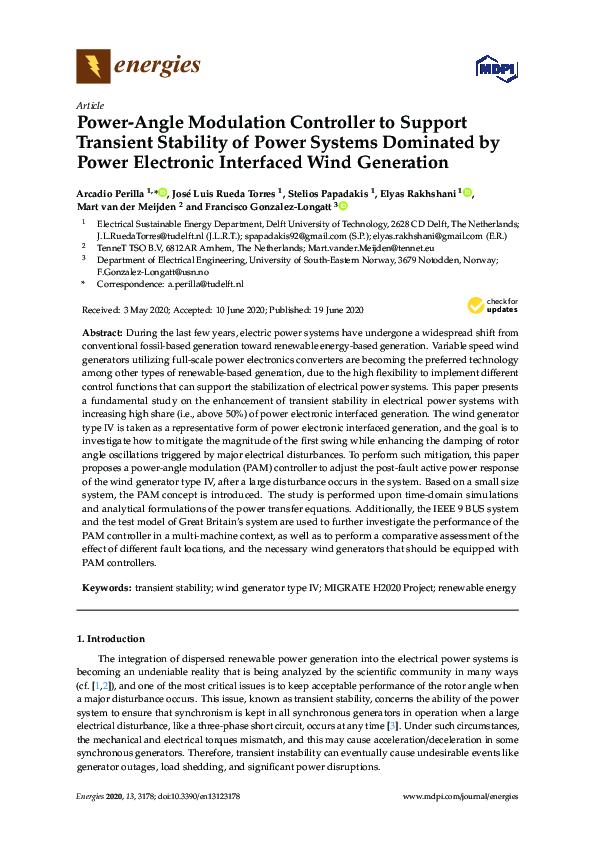 (PDF) Power-Angle Modulation Controller to Support Transient Stability ...