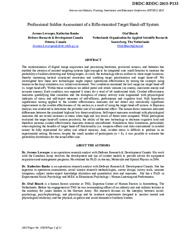 (PDF) Professional soldier assessment of a rifle-mounted target hand ...