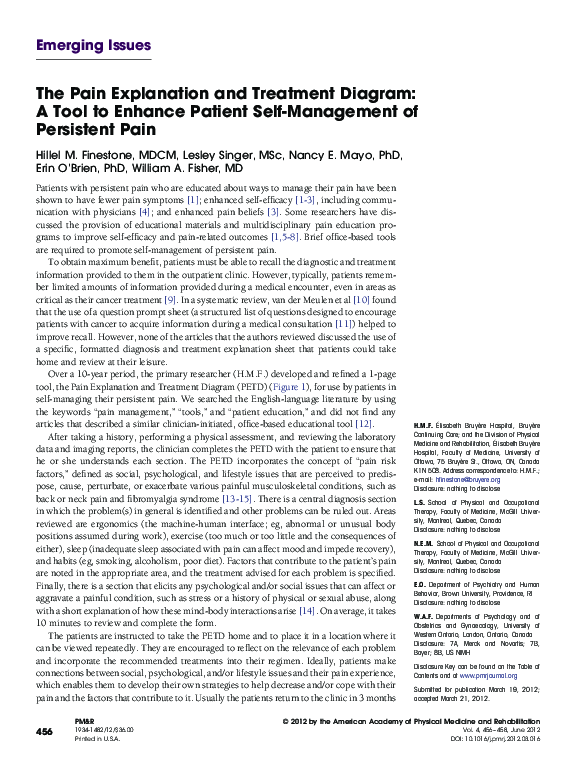 (PDF) The Pain Explanation and Treatment Diagram: A Tool to Enhance ...