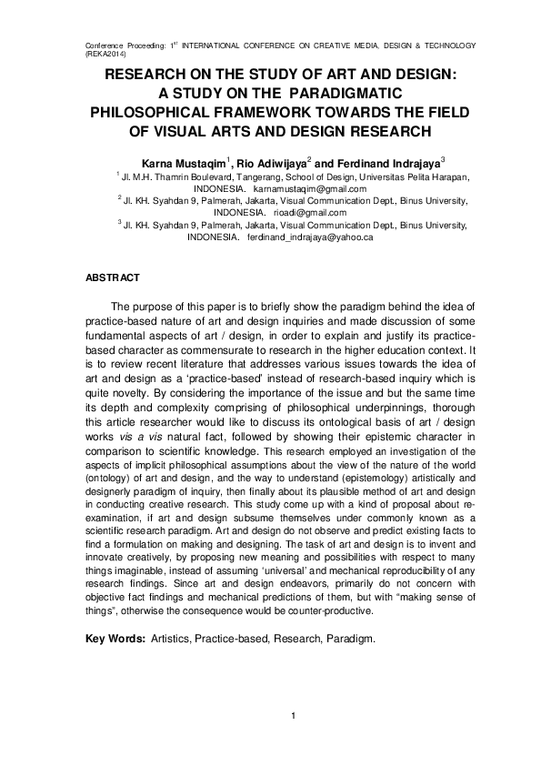 (PDF) Research on the Study of Art and Design: A Study on the ...