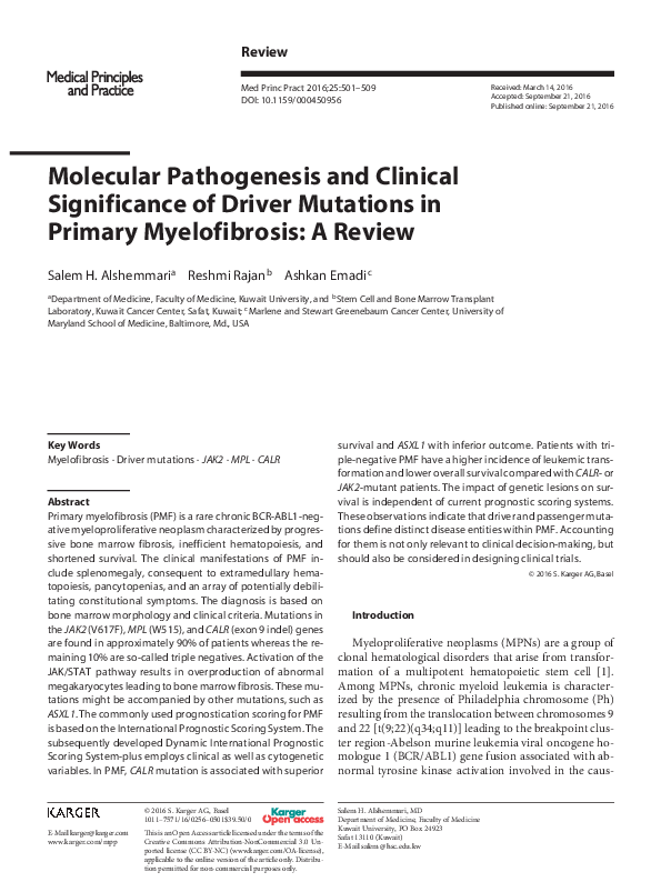 (PDF) Molecular Pathogenesis and Clinical Significance of Driver ...