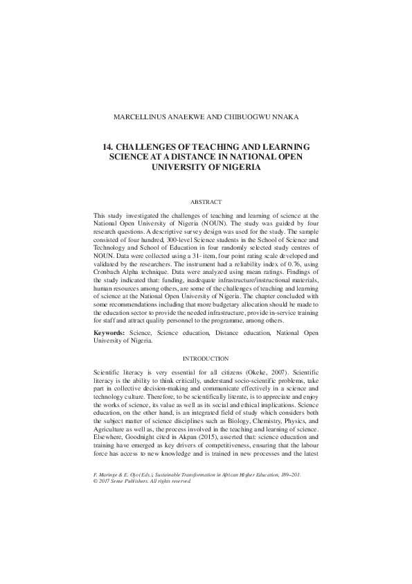 PDF 4 CHALLENGES OF TEACHING AND LEARNING SCIENCE AT A DISTANCE IN pdf-4-challenges-of-teaching-and-learning-science-at-a-distance-in