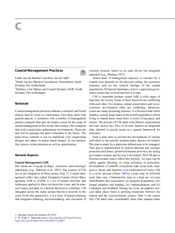 (PDF) Coastal Management Practices