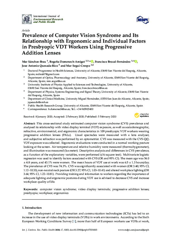 (PDF) Prevalence of Dry Eye Disease and its Risk Factors in Visual ...