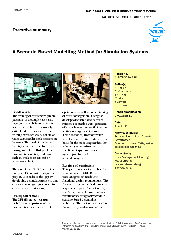 (PDF) A Scenario-Based Modelling Method for Simulation Systems