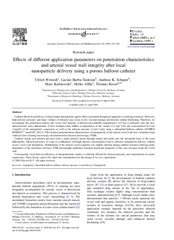 (PDF) Effects of different application parameters on penetration ...