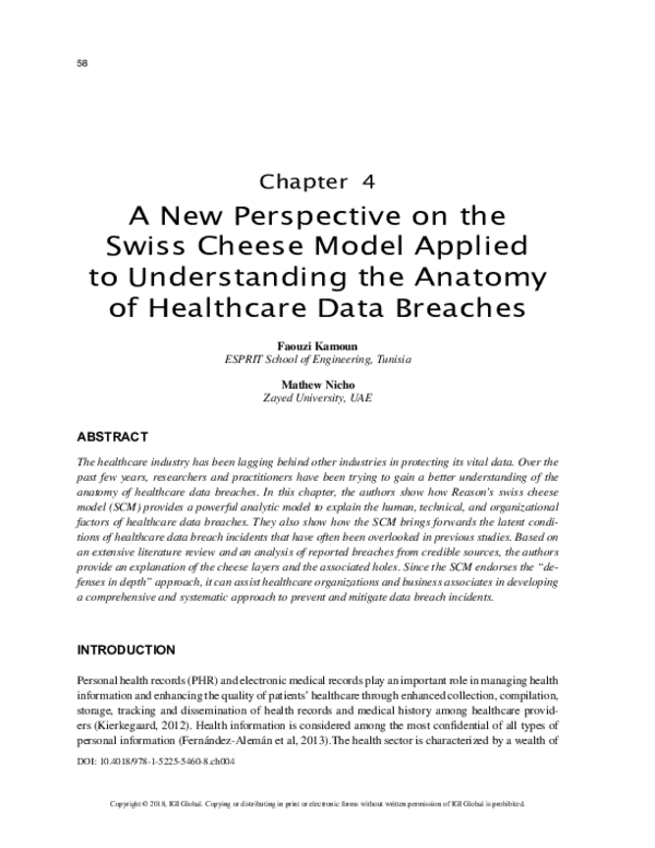 (PDF) A New Perspective on the Swiss Cheese Model Applied to ...
