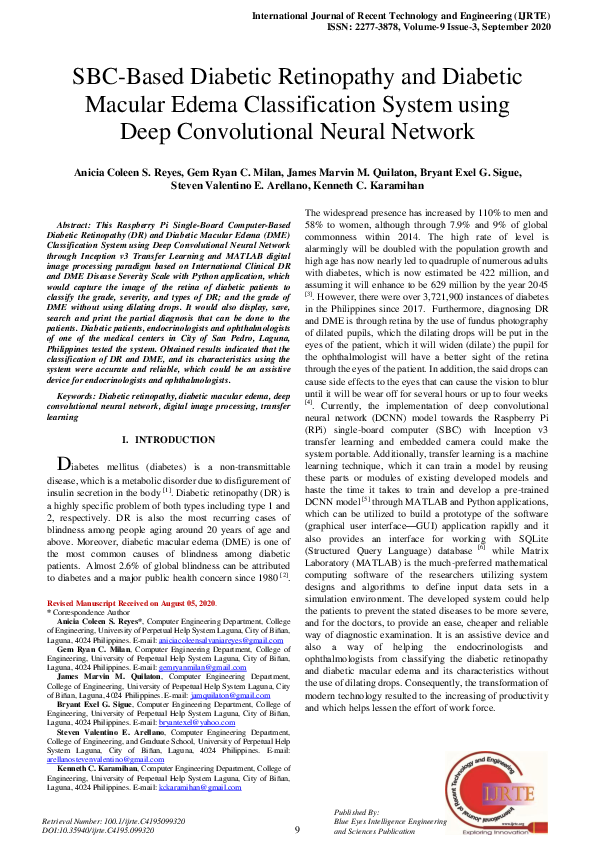 (PDF) SBC-Based Diabetic Retinopathy and Diabetic Macular Edema Classification System using Deep ...
