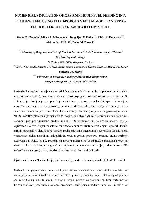 (PDF) Numerical Simulation of Gas and Liquid Fuel Feeding in a ...