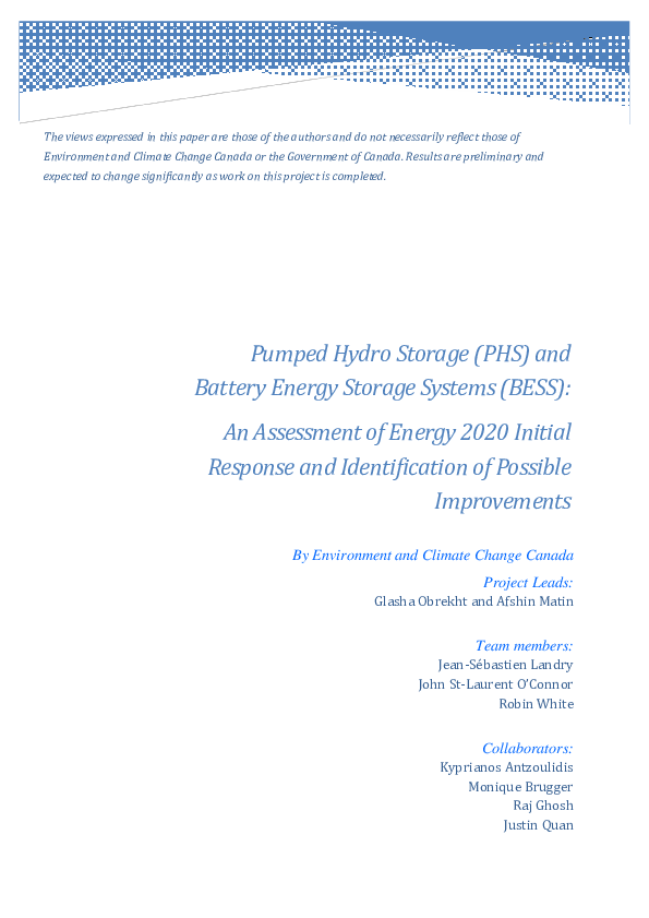 (PDF) Pumped Hydro Storage (PHS) and Battery Energy Storage Systems (BESS)