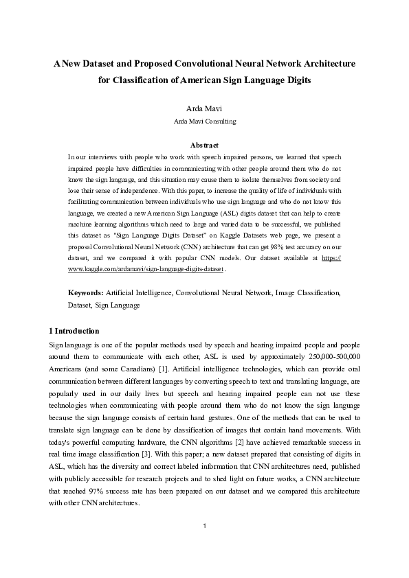 (PDF) A New Dataset and Proposed Convolutional Neural Network Architecture for Classification of ...