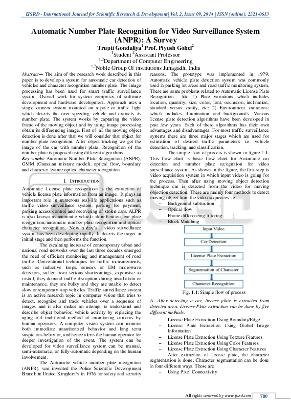 (PDF) Automatic Number Plate Recognition for Video Surveillance System ...