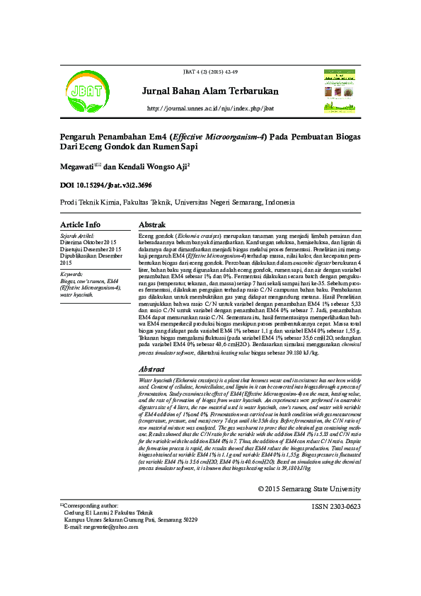 (PDF) Pengaruh Penambahan EM4 (Effective Microorganism-4) pada ...
