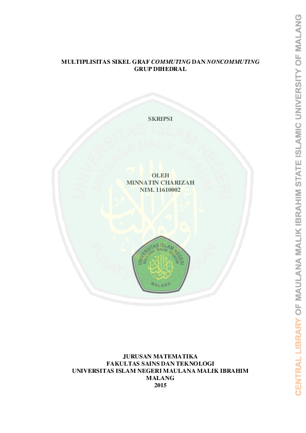 (PDF) Multiplisitas sikel graf commuting dan noncommuting grup dihedral