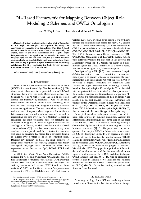 (PDF) DL-Based Framework for Mapping Between Object Role Modeling 2 ...