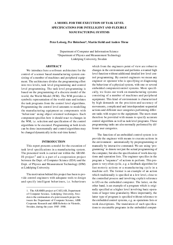 (PDF) Model for the Execution of Task-Level Specifications for ...