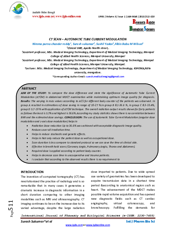 (PDF) 1 1 CT Scan – Automatic Tube Current Modulation