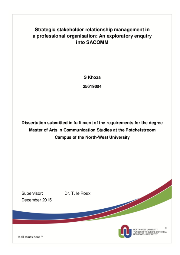 (PDF) Strategic stakeholder relationship management in a professional ...