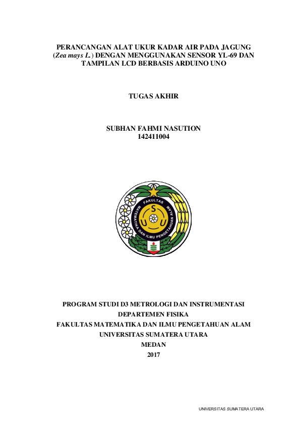 (PDF) Perancangan Alat Ukur Kadar Air pada Jagung (Zea mays L.) dengan ...