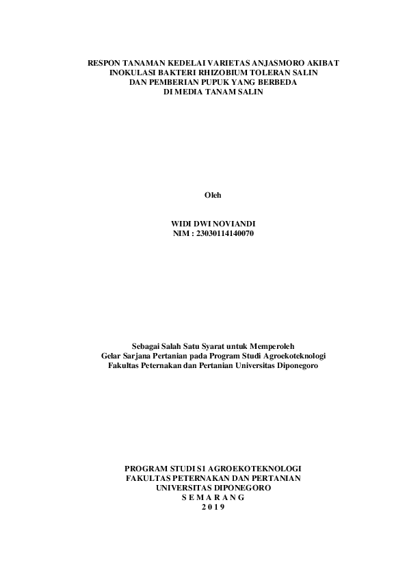 (PDF) Respon Tanaman Kedelai Varietas Anjasmoro Akibatinokulasi Bakteri ...