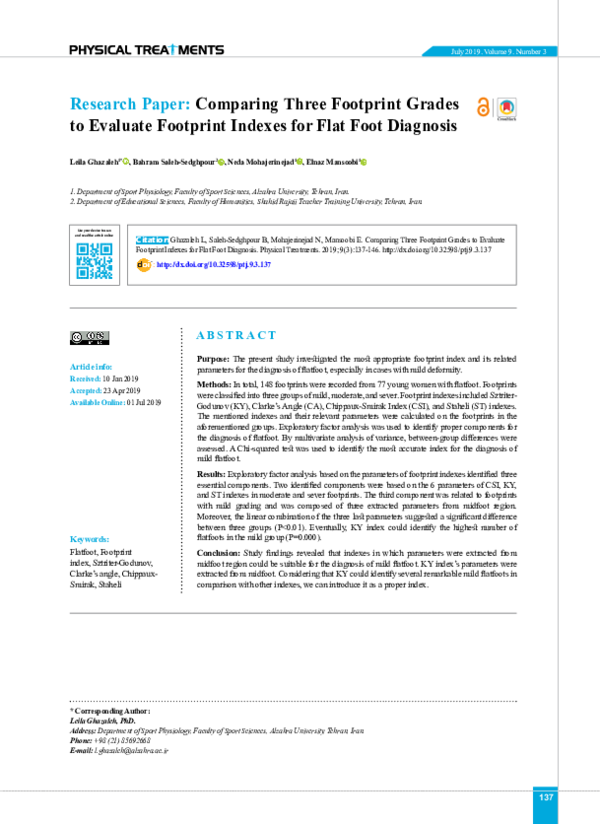 (PDF) Comparing Three Footprint Grades to Evaluate Footprint Indexes ...