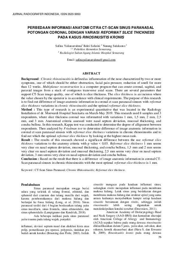 (PDF) Perbedaan Informasi Anatomi Citra CT-Scan Sinus Paranasal ...