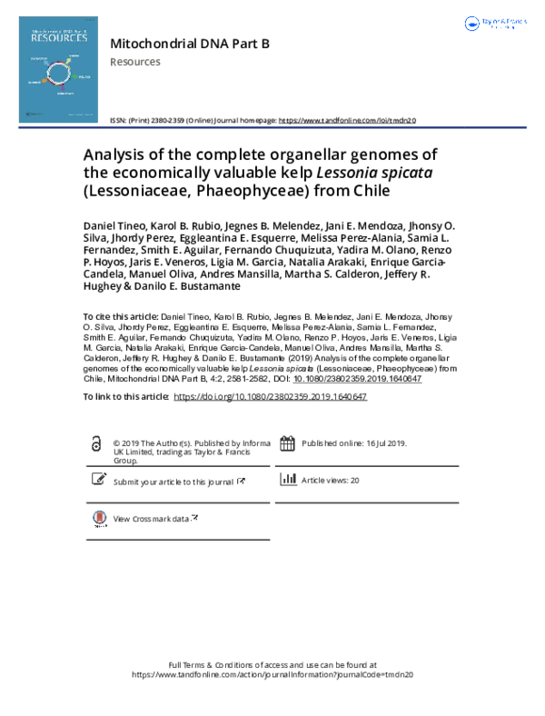 (PDF) Analysis of the complete organellar genomes of the economically ...