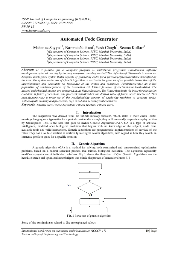 (PDF) Automated Code Generator