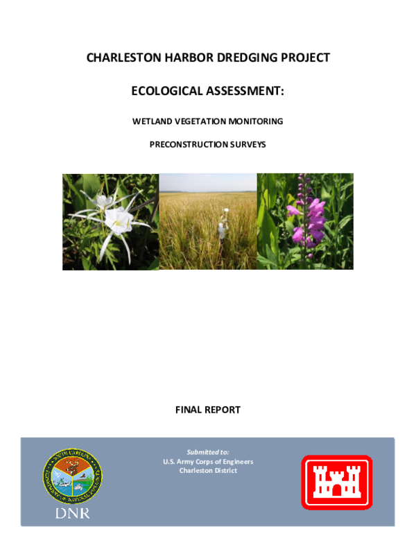 (PDF) Charleston Harbor Dredging Project Ecological Assessment: Wetland ...