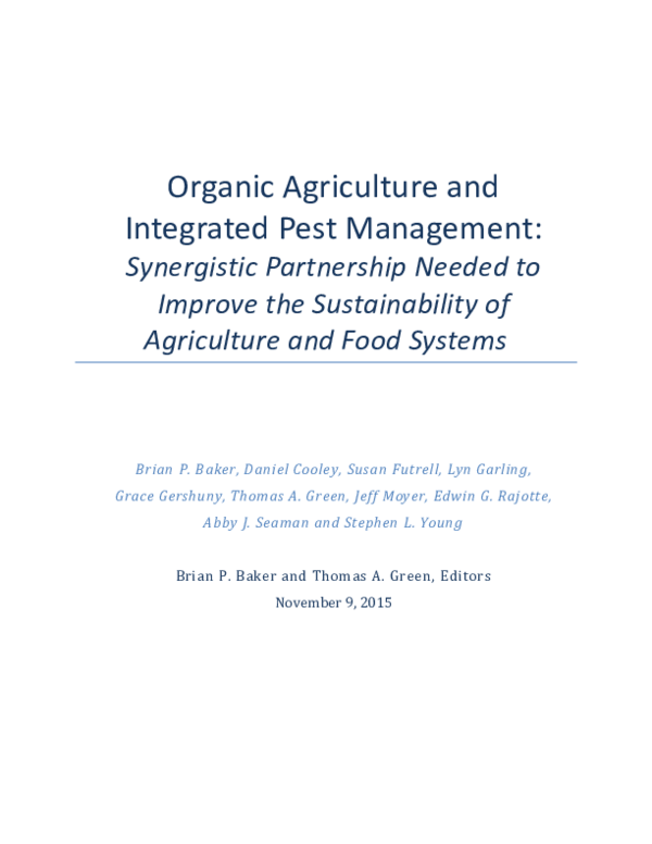 (PDF) Organic Agriculture and Integrated Pest Management: Synergistic ...