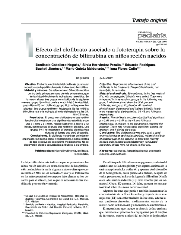 (PDF) Efecto del clofibrato asociado a fototerapia sobre la ...