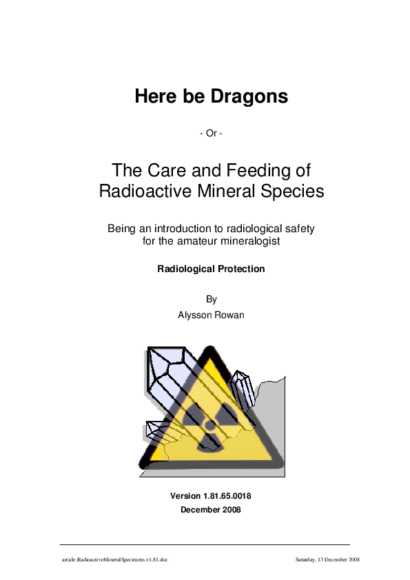 (PDF) Here be Dragons : The Care and Feeding of Radioactive Mineral ...