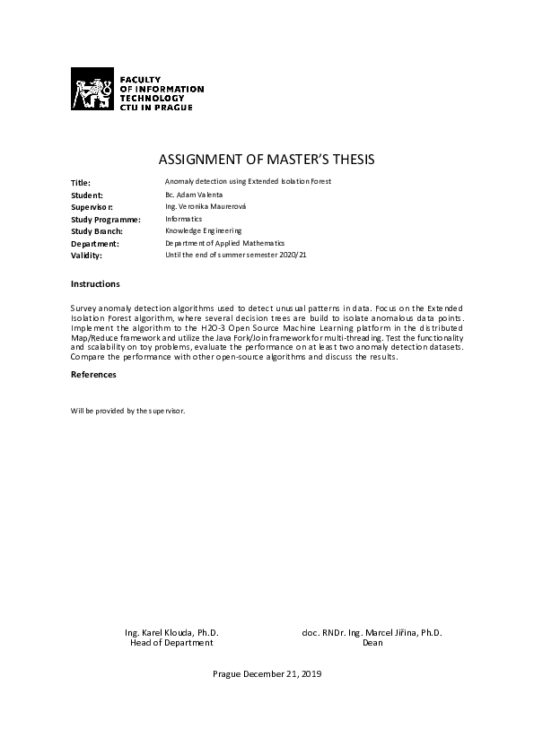 (PDF) Anomaly detection using Extended Isolation Forest