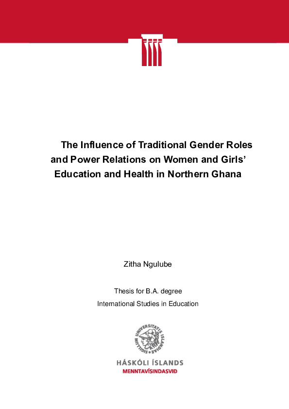 (PDF) The influence of traditional gender roles and power relations on ...